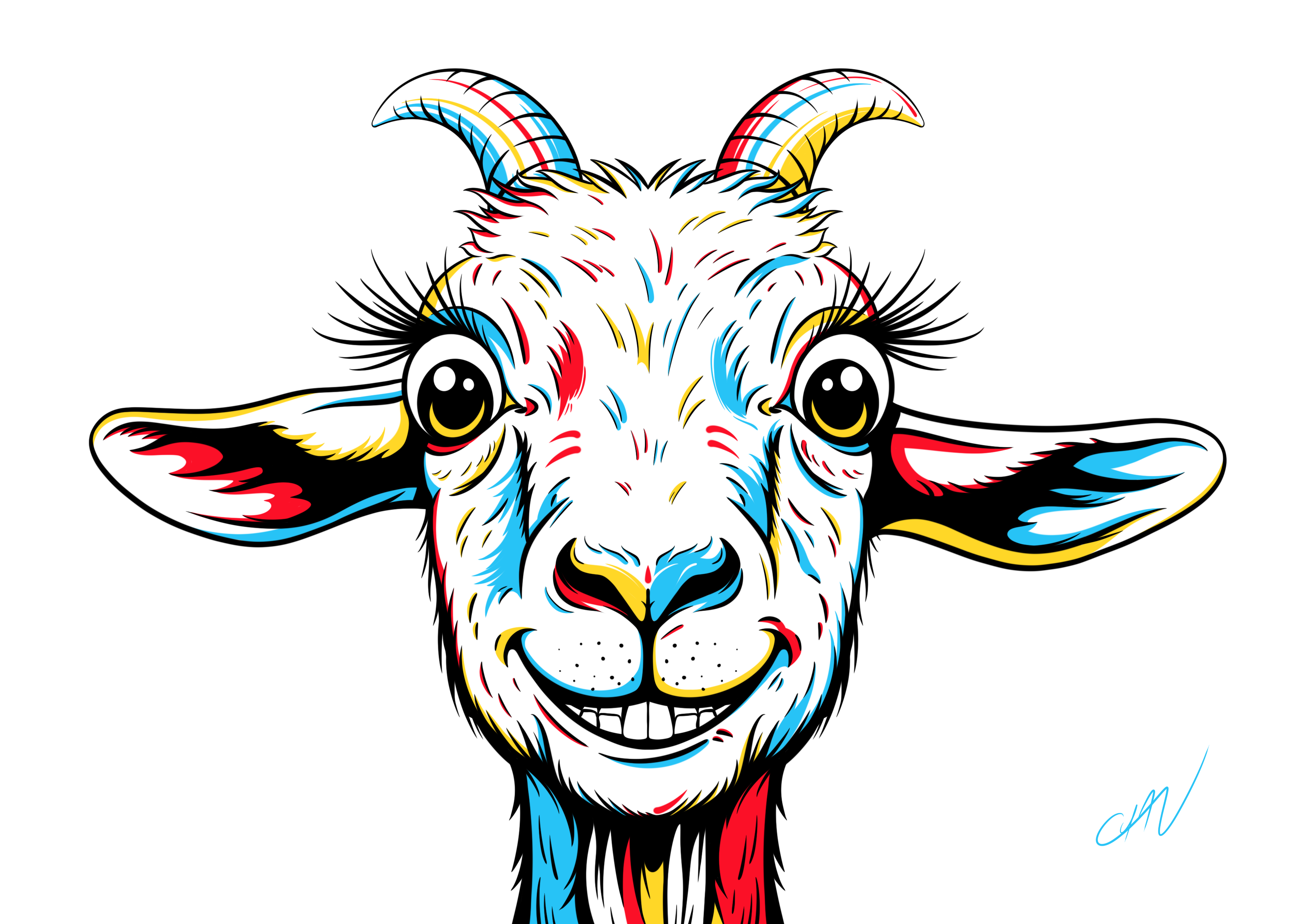 Chèvre - Atelier d'art Cyan - Art of Dualcorp